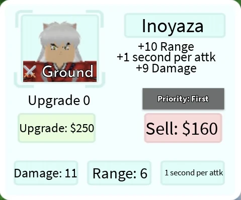 Inoyaza (Inuyasha) | Roblox: All Star Tower Defense Wiki | Fandom