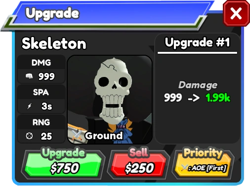 Skeleton (Brook) | Roblox: All Star Tower Defense Wiki | Fandom
