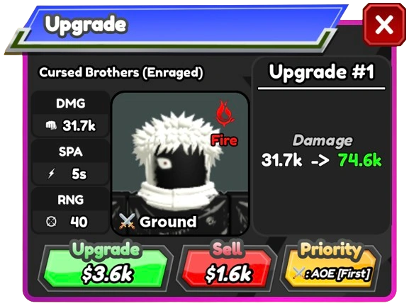 Cursed Brothers (Enraged) (Itadori and Todo) | Roblox: All Star Tower ...