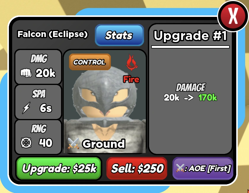 Falcon (Eclipse) - Griffith (Eclipse) | Roblox: All Star Tower Defense Wiki | Fandom