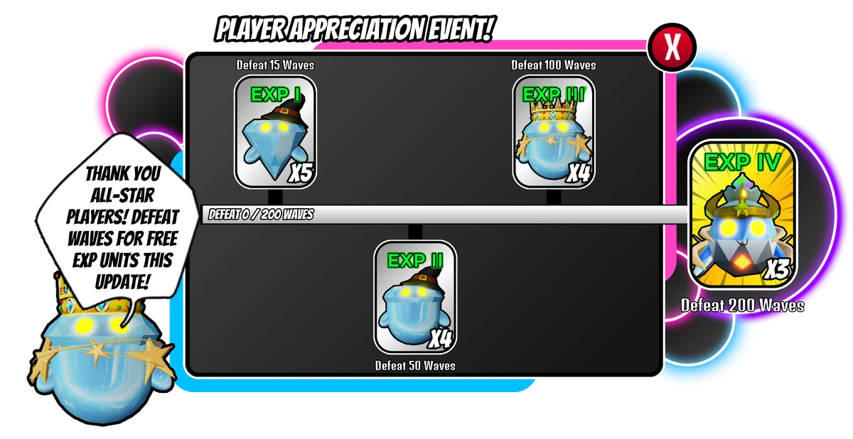 Free Exp Event | Roblox: All Star Tower Defense Wiki | Fandom