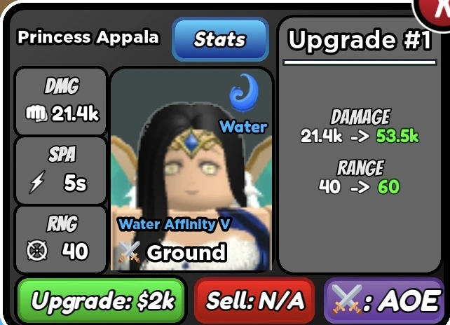 Princess Appala | Roblox: All Star Tower Defense Wiki | Fandom