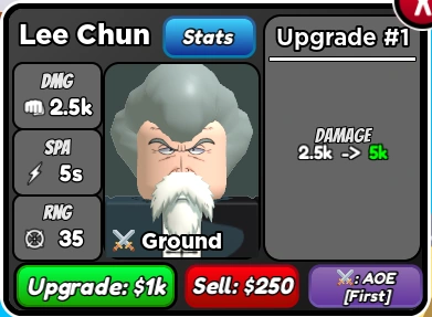 Lee Chun (Jackie Chun) | Roblox: All Star Tower Defense Wiki | Fandom