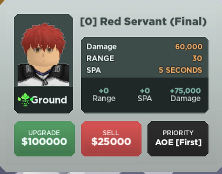 Red Servant (Final) - Shirou Emiya | Roblox: All Star Tower Defense Wiki | Fandom