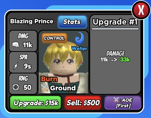 Blazing Prince (Alibaba Saluja) | Roblox: All Star Tower Defense Wiki ...