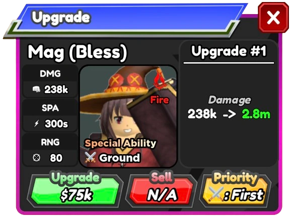 Mag (Bless) - Megumin | Roblox: All Star Tower Defense Wiki | Fandom