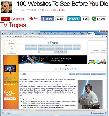 Notable References to TV Tropes | Tropedia | Fandom