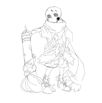 ink sans coloring pages