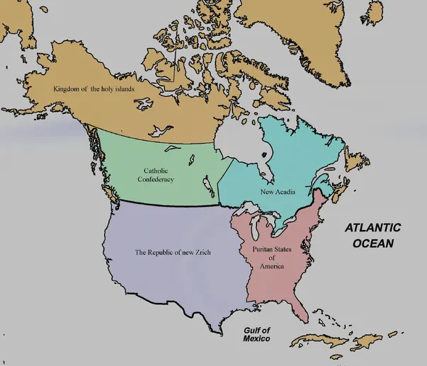 World Map (Puritan States) | Alternate Future Wiki | Fandom