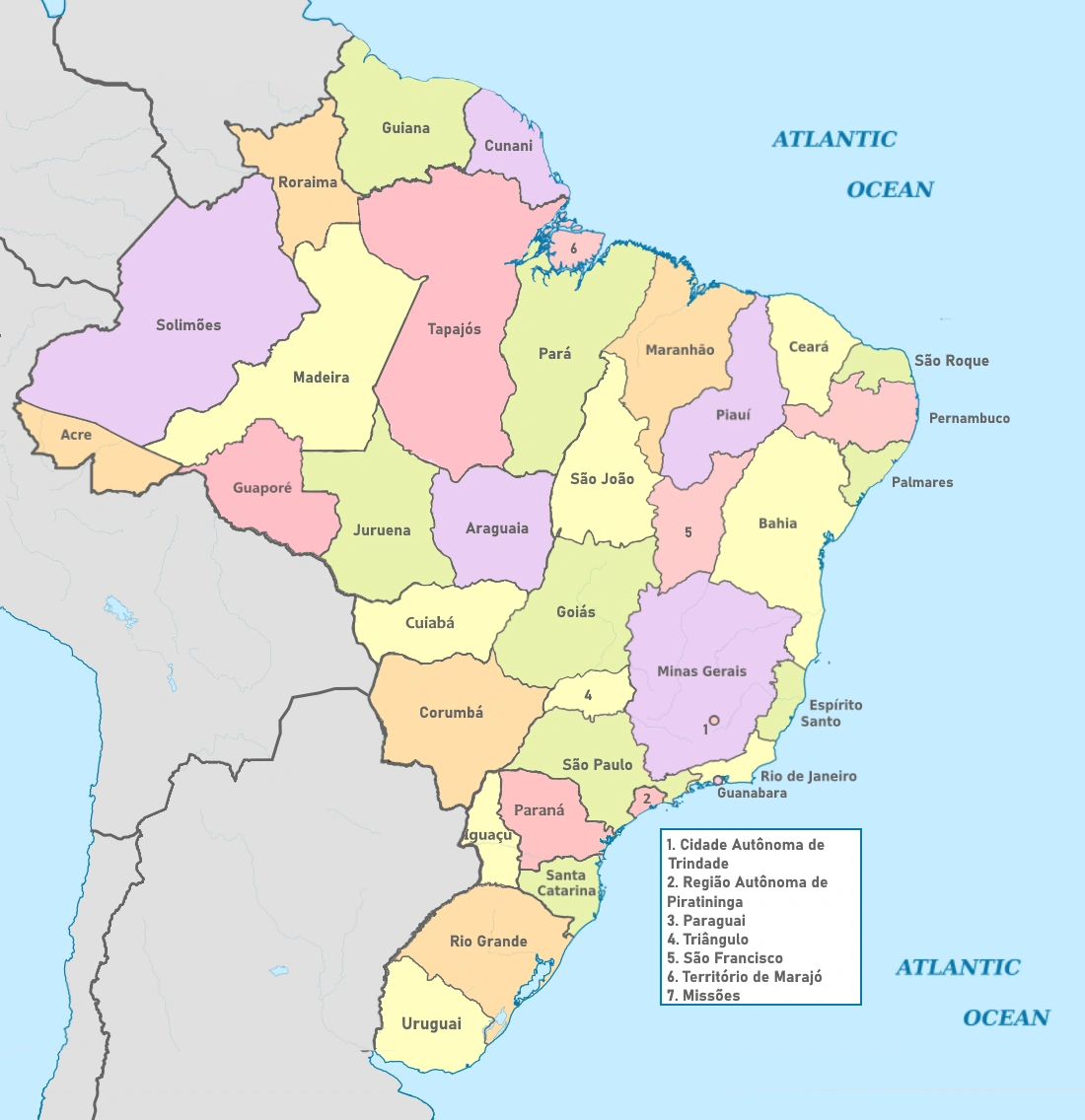 Brazil Map States
