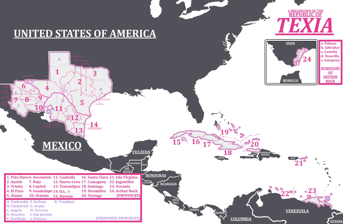 Administrative Divisions of Texia (Zimmerman's Revolution Rework ...