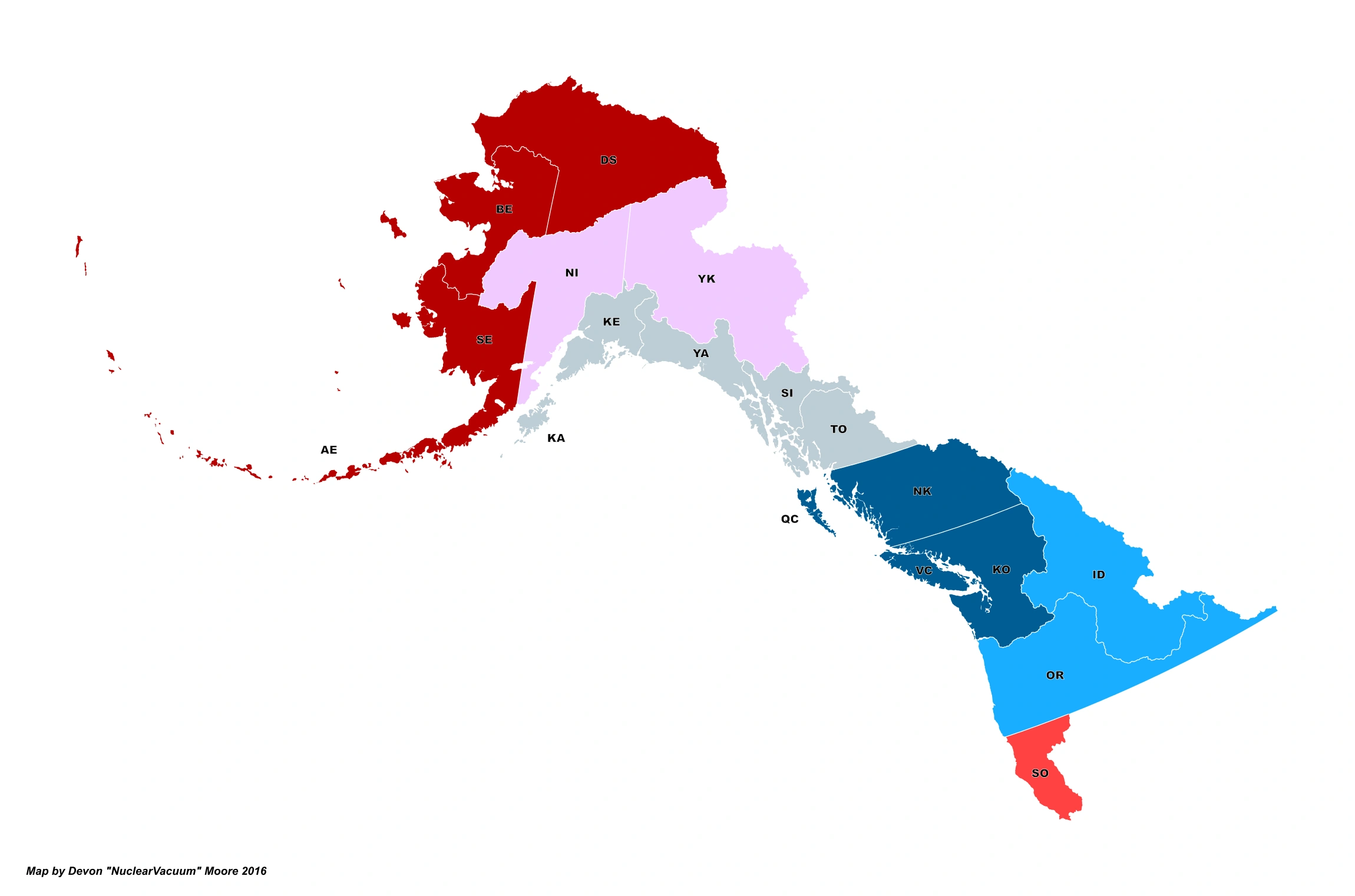 Image Map Of Alaska Soviet Us Zonespng Alternative Alaska Map With