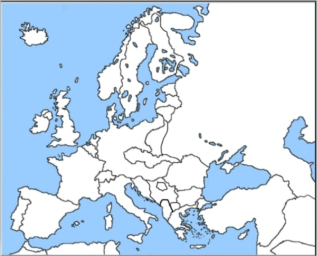 Blank Map Of Europe After World War 2