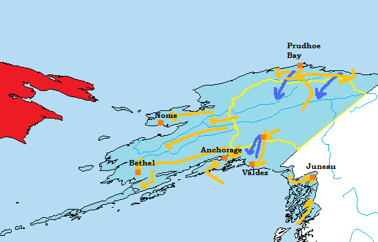 Free Republic of Alaska (Night of the Living Alternate History Map Game ...