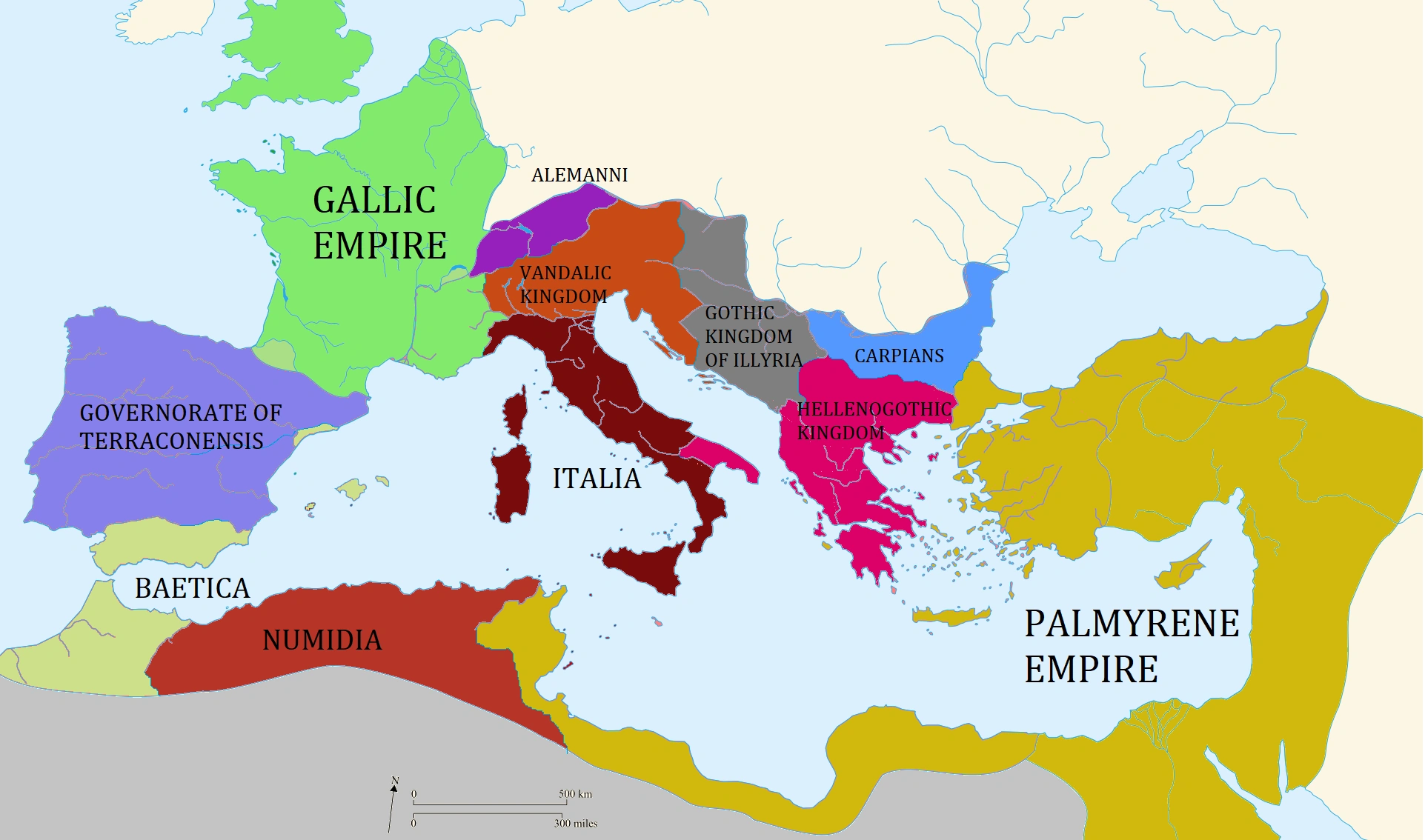 Fall Of Rome Empire Map