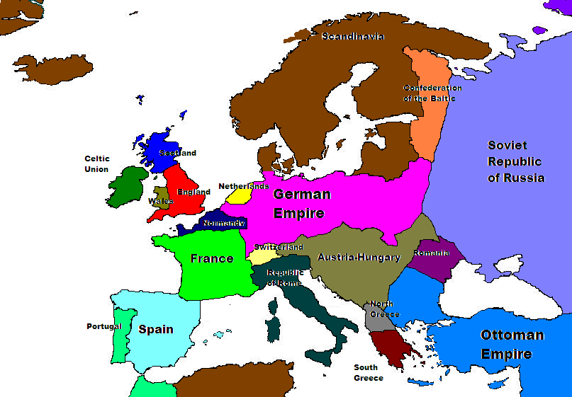 Blank Map Of Europe 1918