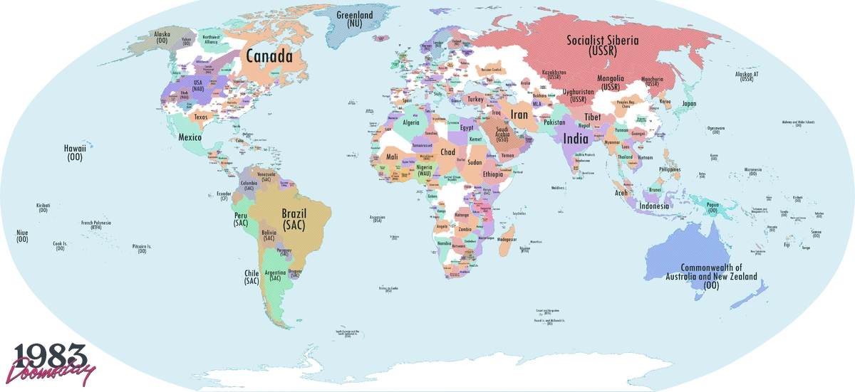 World Map Changelog (1983: Doomsday) | Alternative History | Fandom