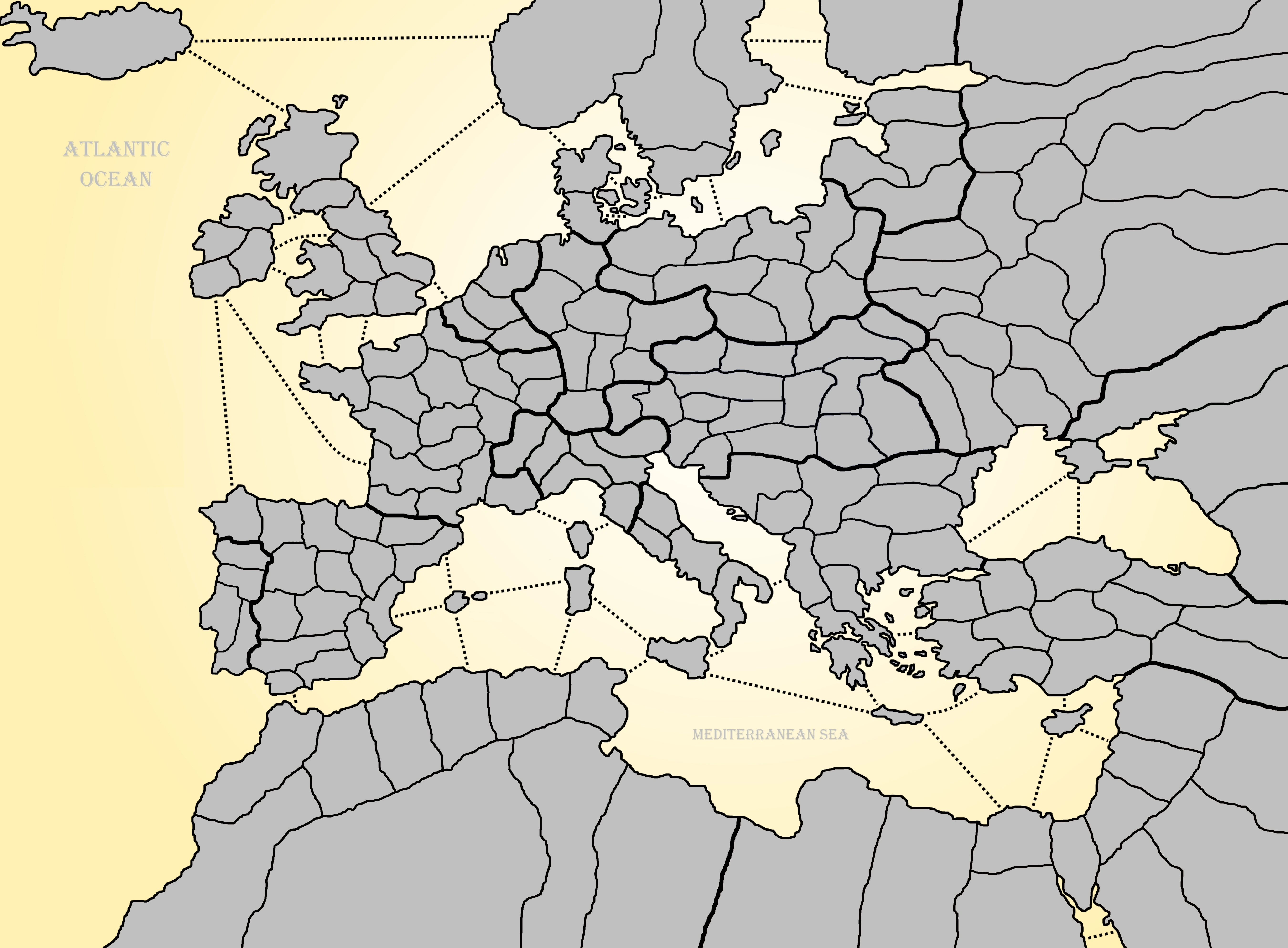 Blank Map Medieval Europe