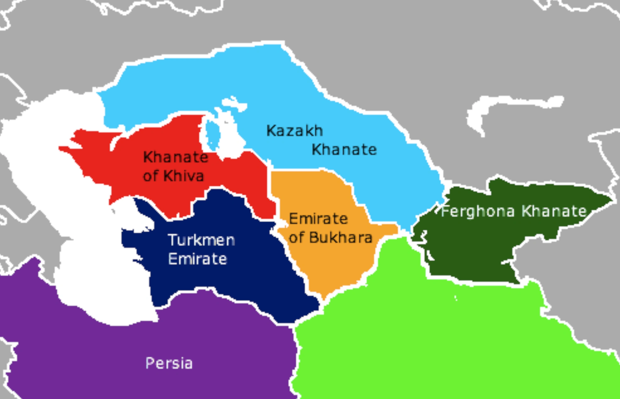 Bukhara Central Asia Map