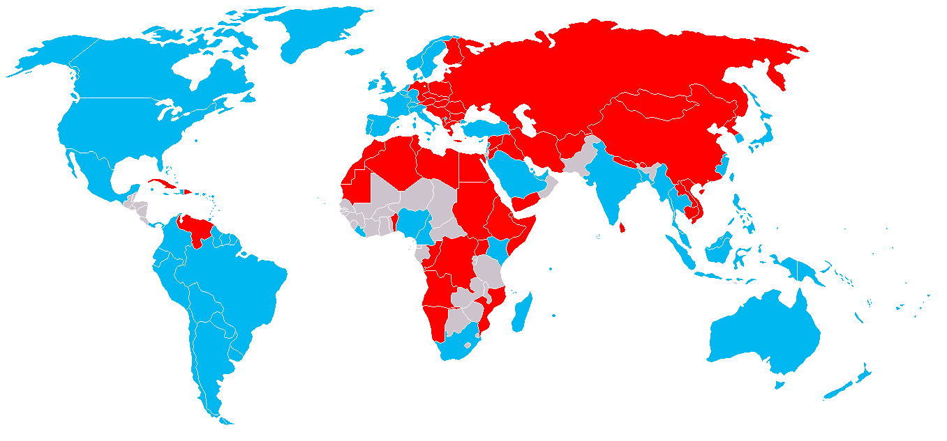 Communism Vs Capitalism Map