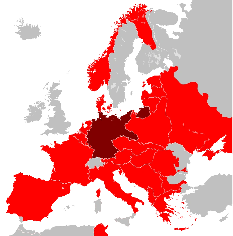 Europa ocupada por la Alemania Nazi (Utopía Española) | Historia ...