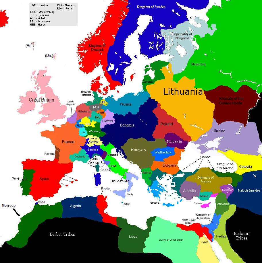 Europe 1430, 1523-1553 (Map Game) | Alternative History | Fandom