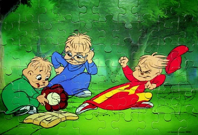 The Chipmunks Playing Baseball Puzzle | Alvin and the Chipmunks Wiki ...