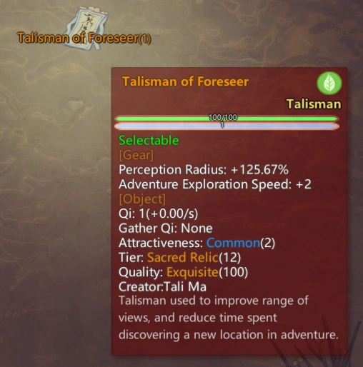 Talisman of Foreseer | Amazing Cultivation Simulator Wiki | Fandom