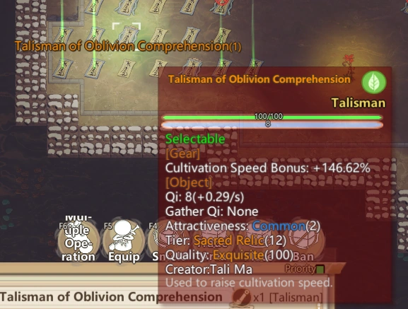 Talisman of Oblivion Comprehension | Amazing Cultivation Simulator Wiki ...