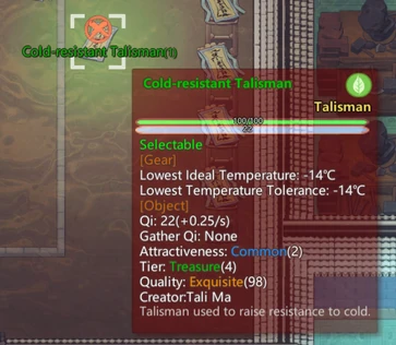Cold-resistant Talisman | Amazing Cultivation Simulator Wiki | Fandom