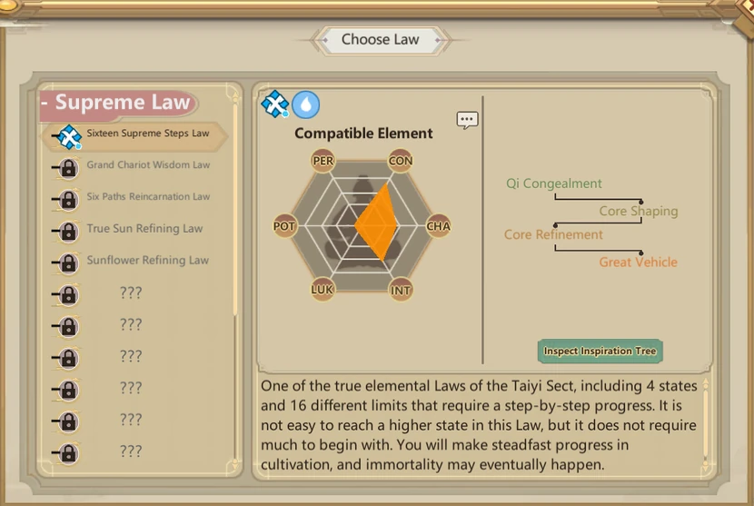 Sixteen Supreme Steps Law | Amazing Cultivation Simulator Wiki | Fandom