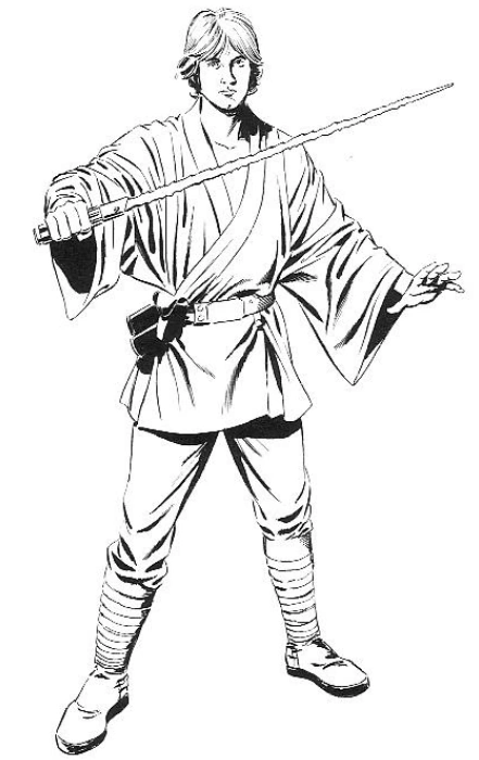 star wars luke skywalker coloring pages