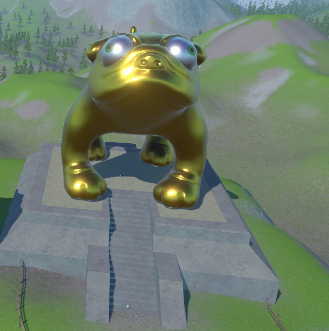 Golden pug statue | Amazing frog? Wiki | Fandom