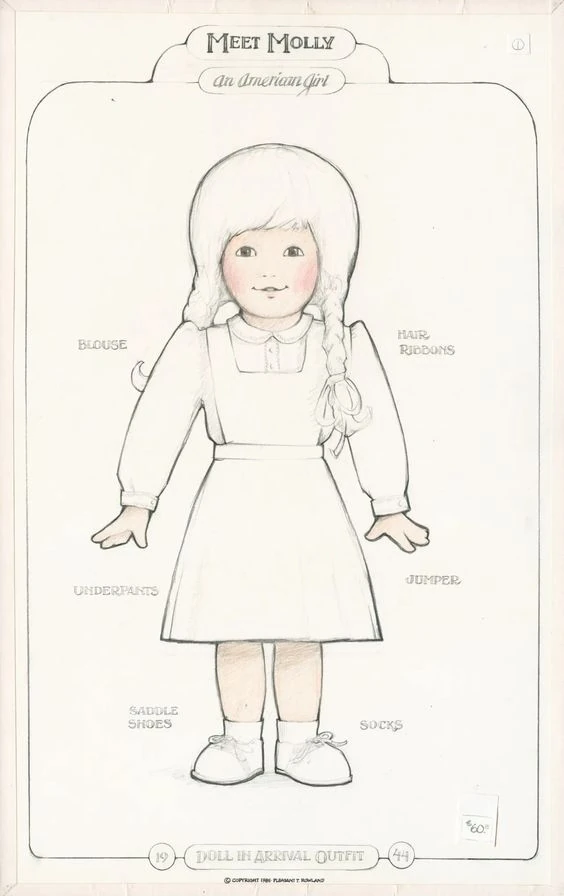 american girl doll coloring pages molly