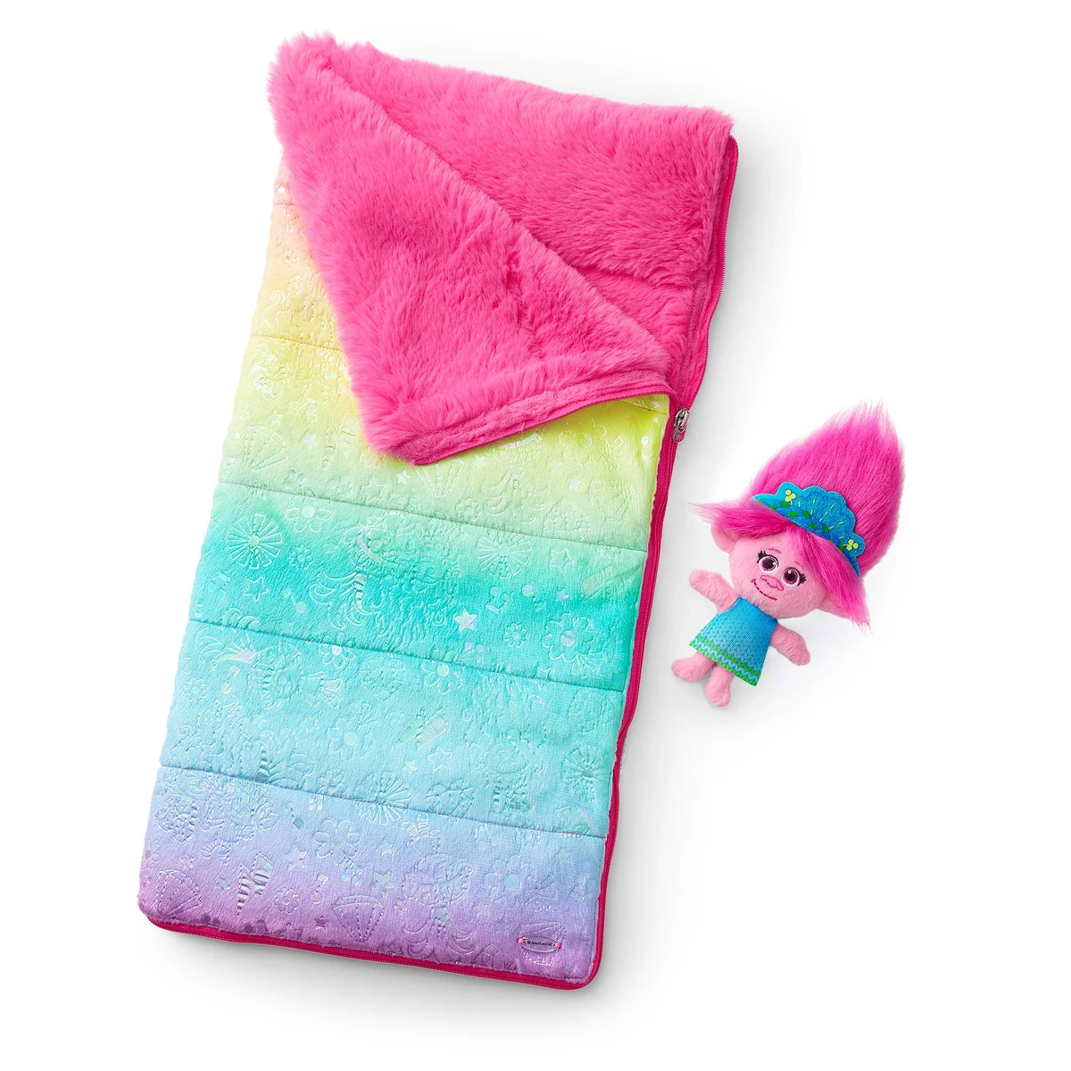 Trolls Rainbow Stripe Sleeping Bag Set | American Girl Wiki | Fandom