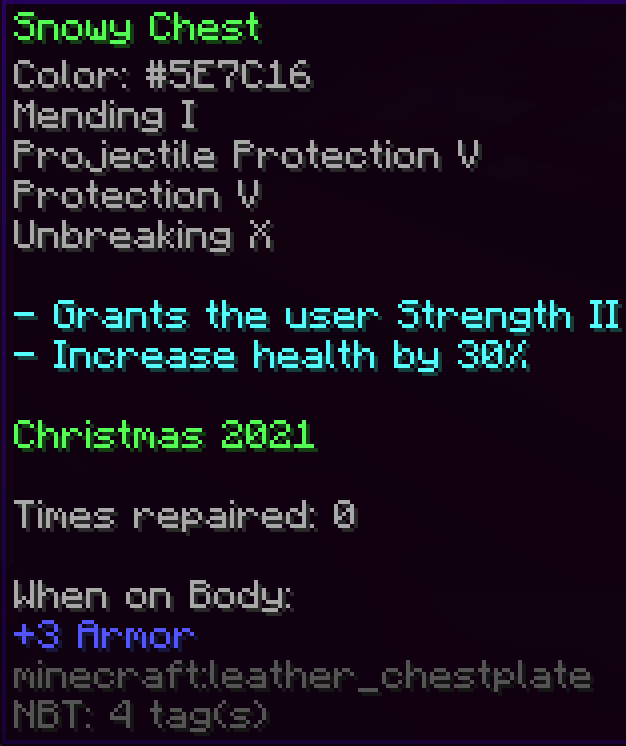 Snowy Chestplate | AnarchyCraft Wiki | Fandom