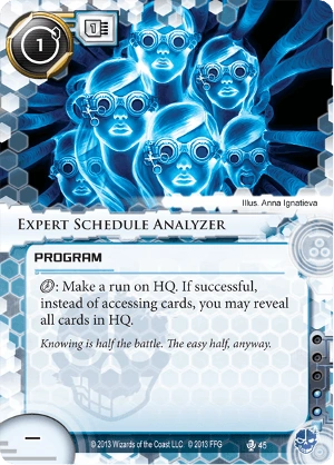 Expert Schedule Analyzer | Android Netrunner Comprehensive Unofficial ...