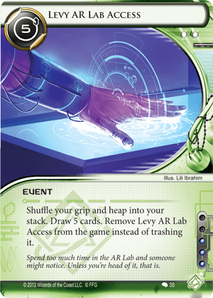 Levy AR Lab Access | Android Netrunner Comprehensive Unofficial Rules Wiki | Fandom
