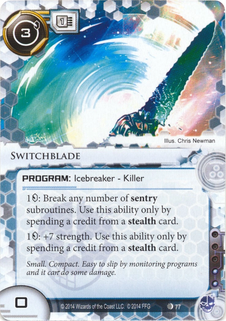 Switchblade | Android Netrunner Comprehensive Unofficial Rules Wiki ...