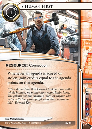 Human First | Android Netrunner Comprehensive Unofficial Rules Wiki | Fandom