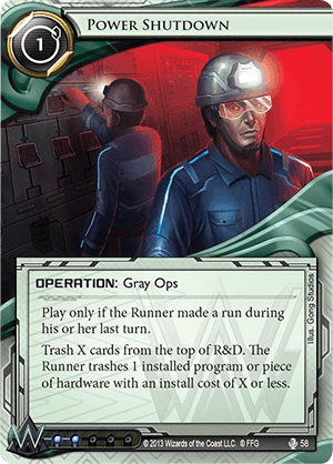 Power Shutdown | Android Netrunner Comprehensive Unofficial Rules Wiki | Fandom