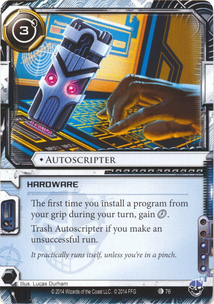 Autoscripter | Android Netrunner Comprehensive Unofficial Rules Wiki | Fandom