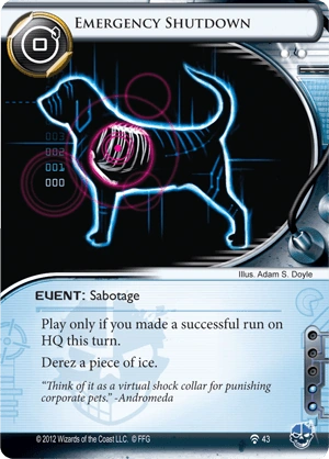Emergency Shutdown | Android Netrunner Comprehensive Unofficial Rules Wiki | Fandom
