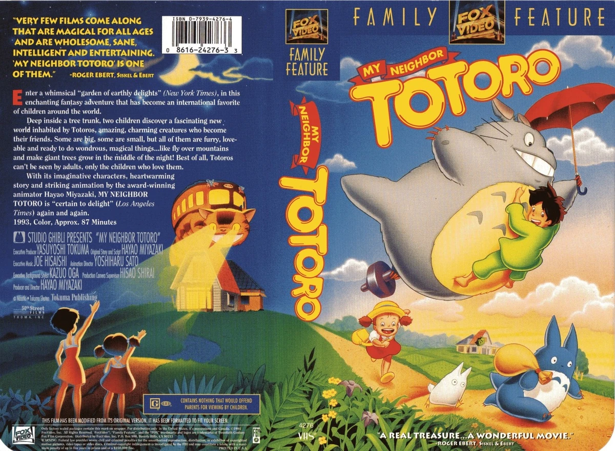 My Neighbor Totoro (1994 VHS) | Angry Grandpa's Media Library Wiki | Fandom