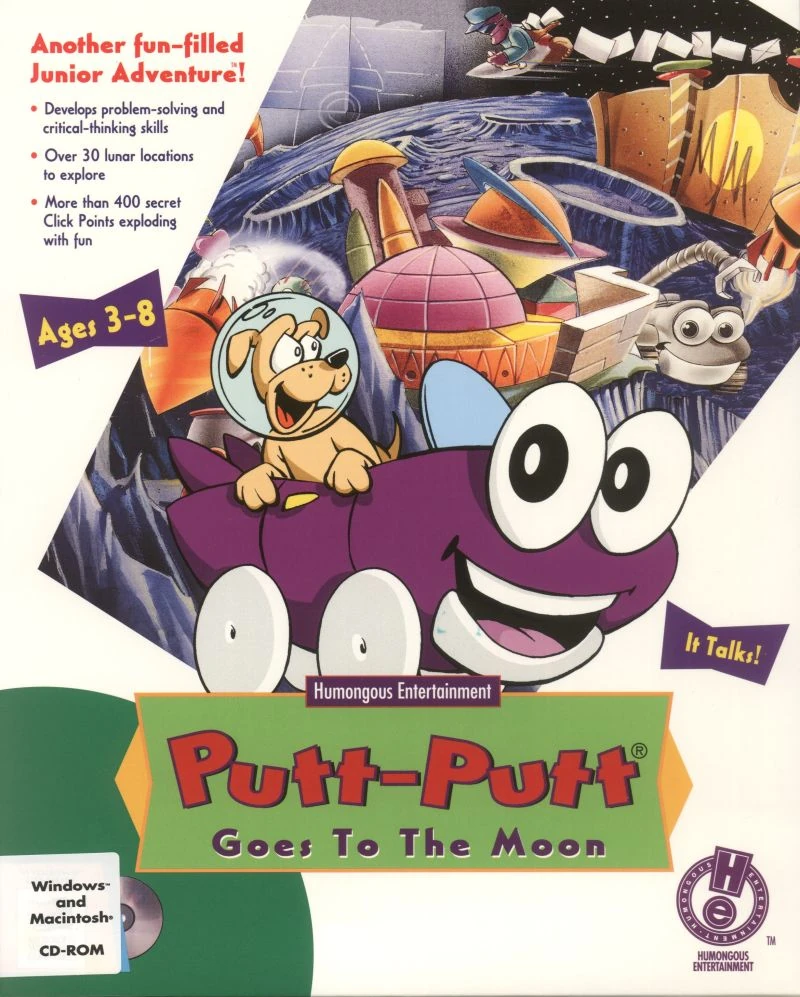 Putt-Putt Goes to the Moon (1993 PC Game) | Angry Grandpa's Media ...