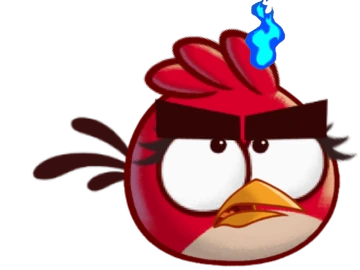 angry bird pouting