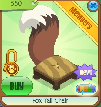 Fox Tail Chair | Animal Jam Collectors Item Worth Wiki | Fandom