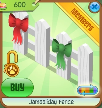 Jamaaliday Fence | Animal Jam Collectors Item Worth Wiki | Fandom
