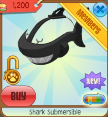 Shark Submersible | Animal Jam Collectors Item Worth Wiki | Fandom