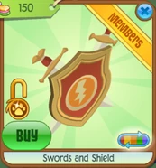 Swords and Shield | Animal Jam Collectors Item Worth Wiki | Fandom